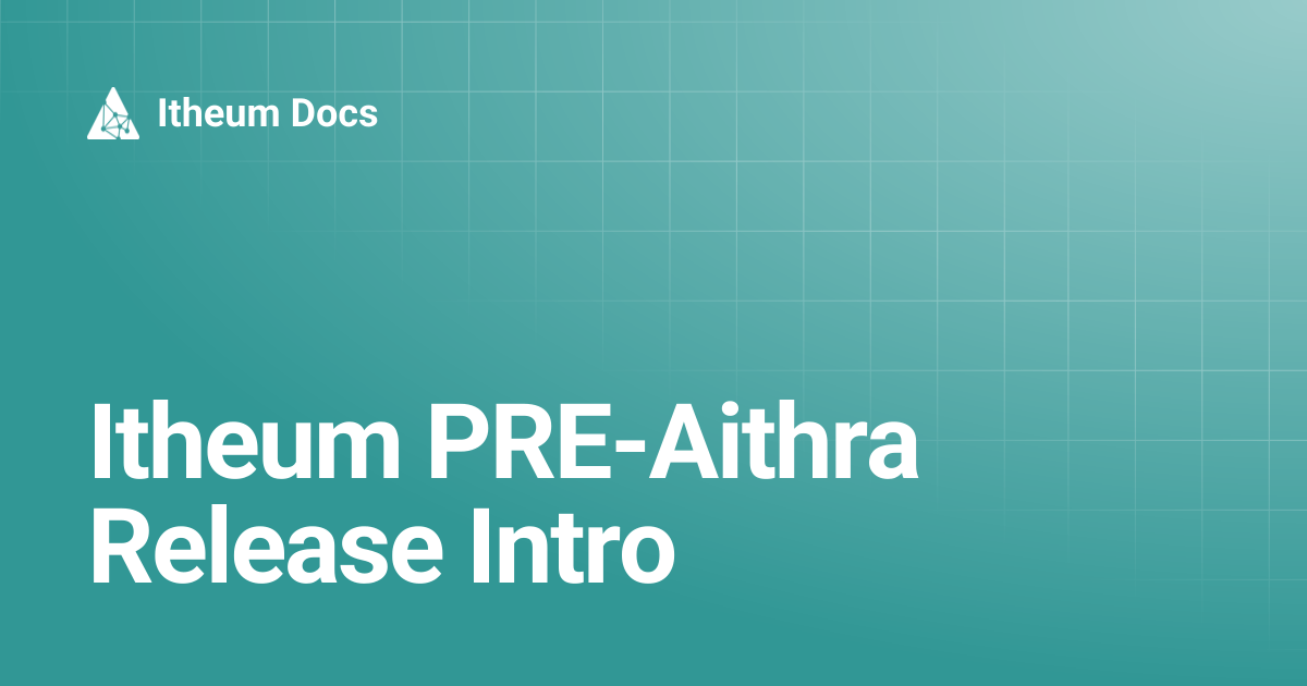 Itheum PRE-Aithra Release Intro | Itheum Docs