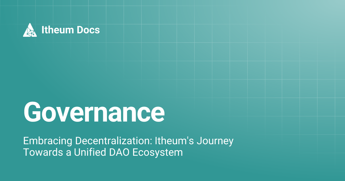 Governance | Itheum Docs