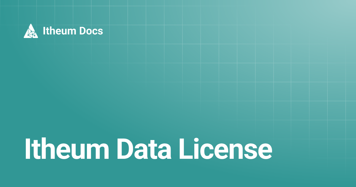 Itheum Data License | Itheum Docs