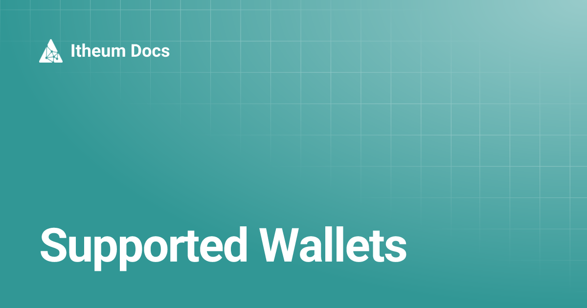 Supported Wallets | Itheum Docs